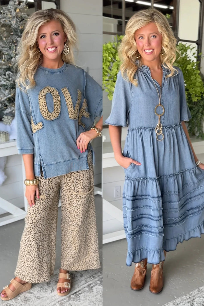 Wild in Love & Della Denim Dress – carol's boutique