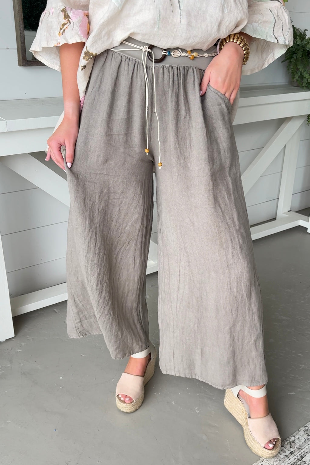 Strides Pants Taupe limited stock – carol's boutique