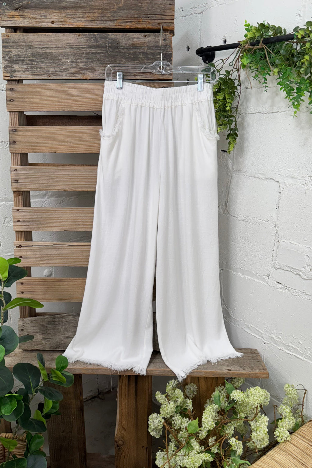 Beachcomber Pant Off White by Umgee – carol's boutique