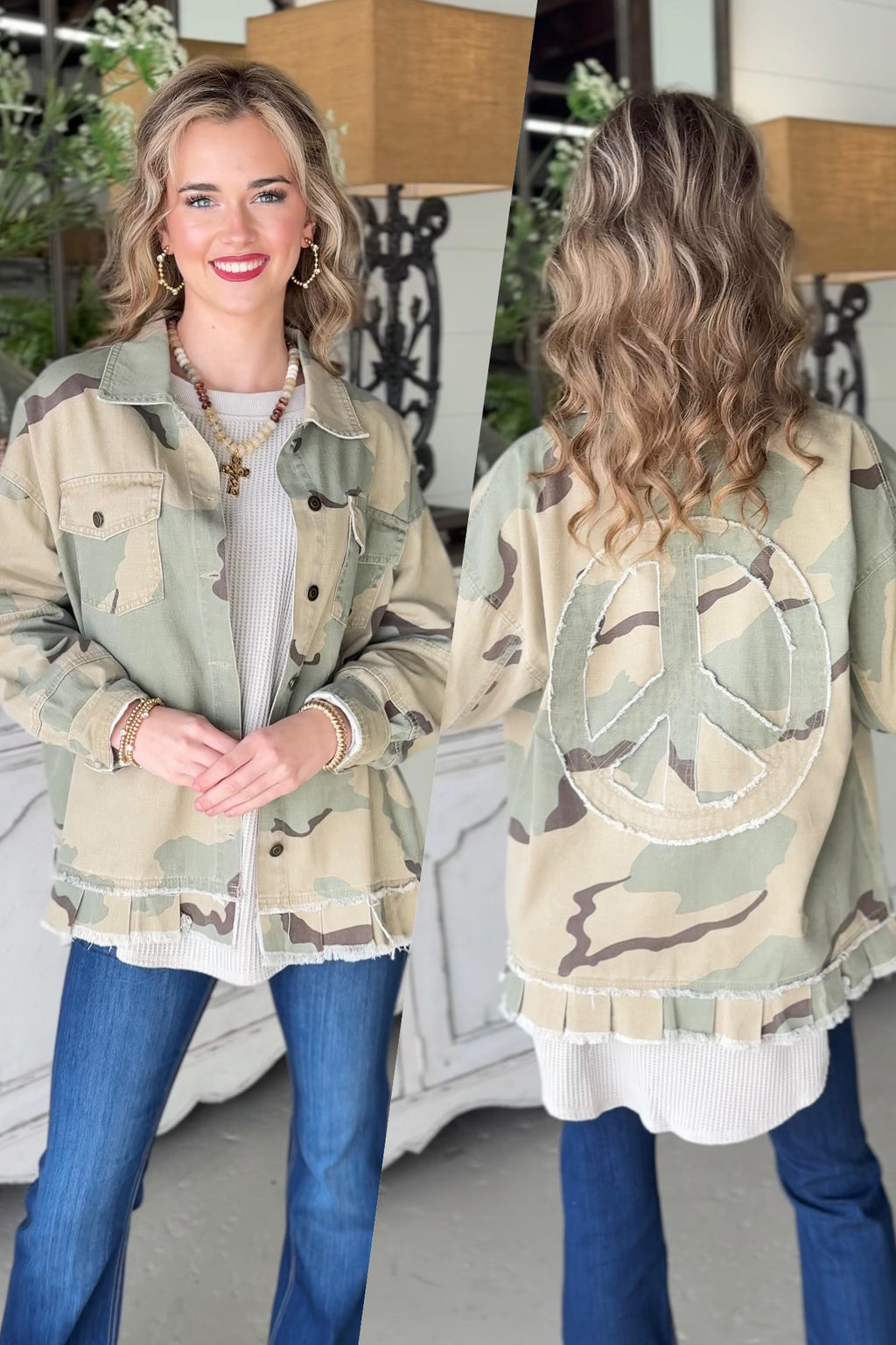 Concealed Jacket Camo limited stock – carol's boutique